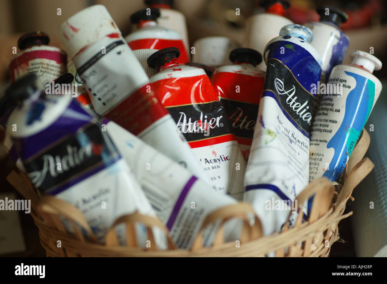 tubes of artist paint Stock Photo - Alamy