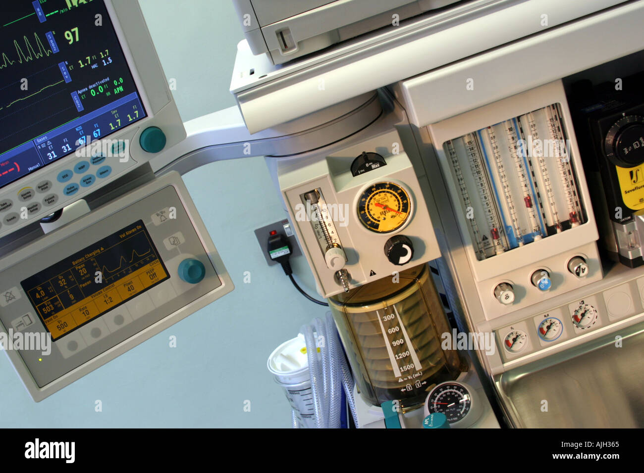 anaesthetic machine ventilator and monitoring equipment in hospital ...