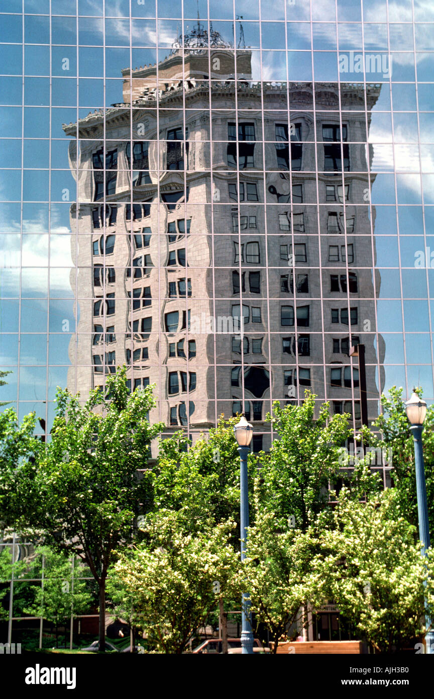 The reflections one building shows in the glass of another Grand Rapids ...