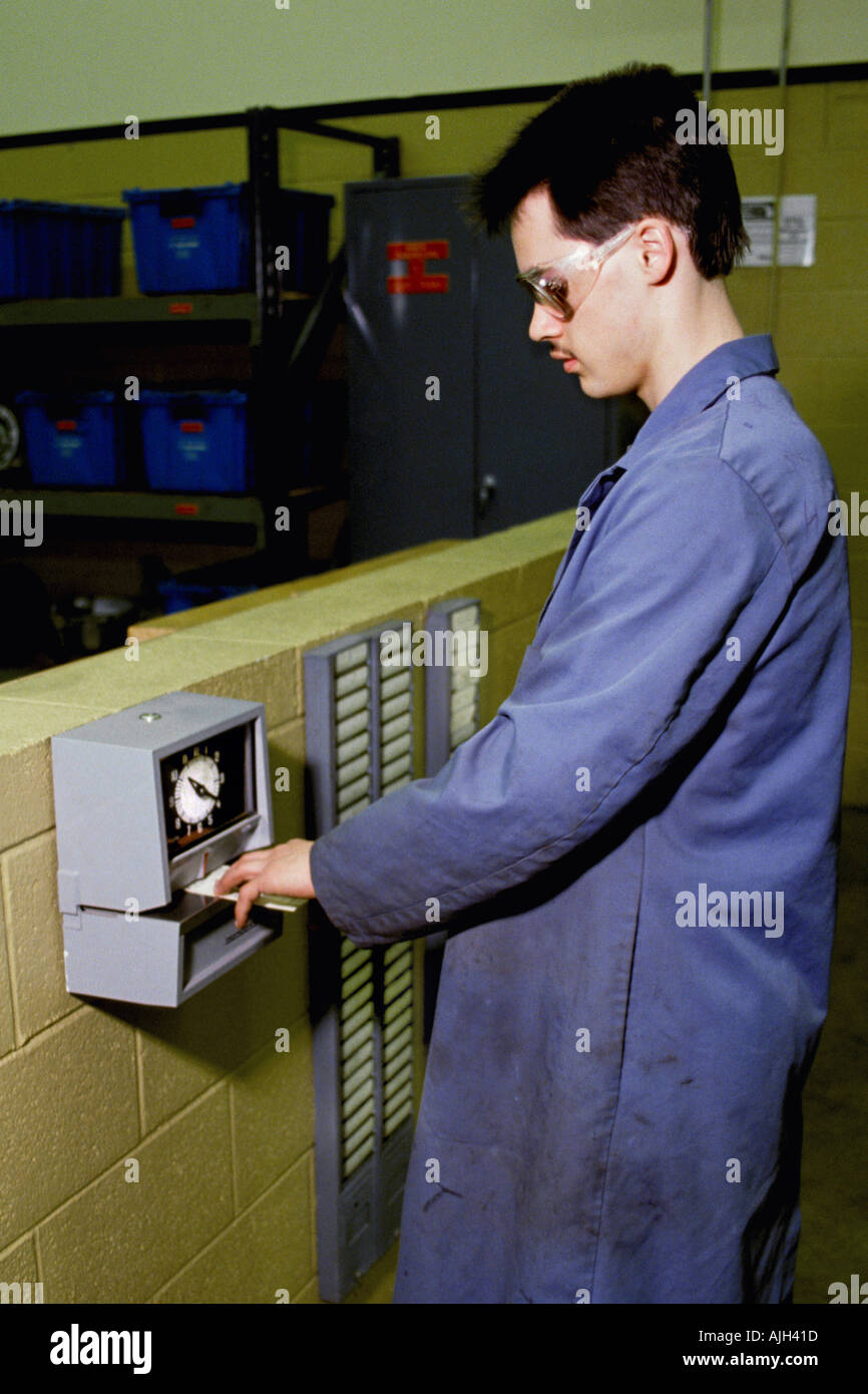 Time clock punching hi-res stock photography and images - Alamy