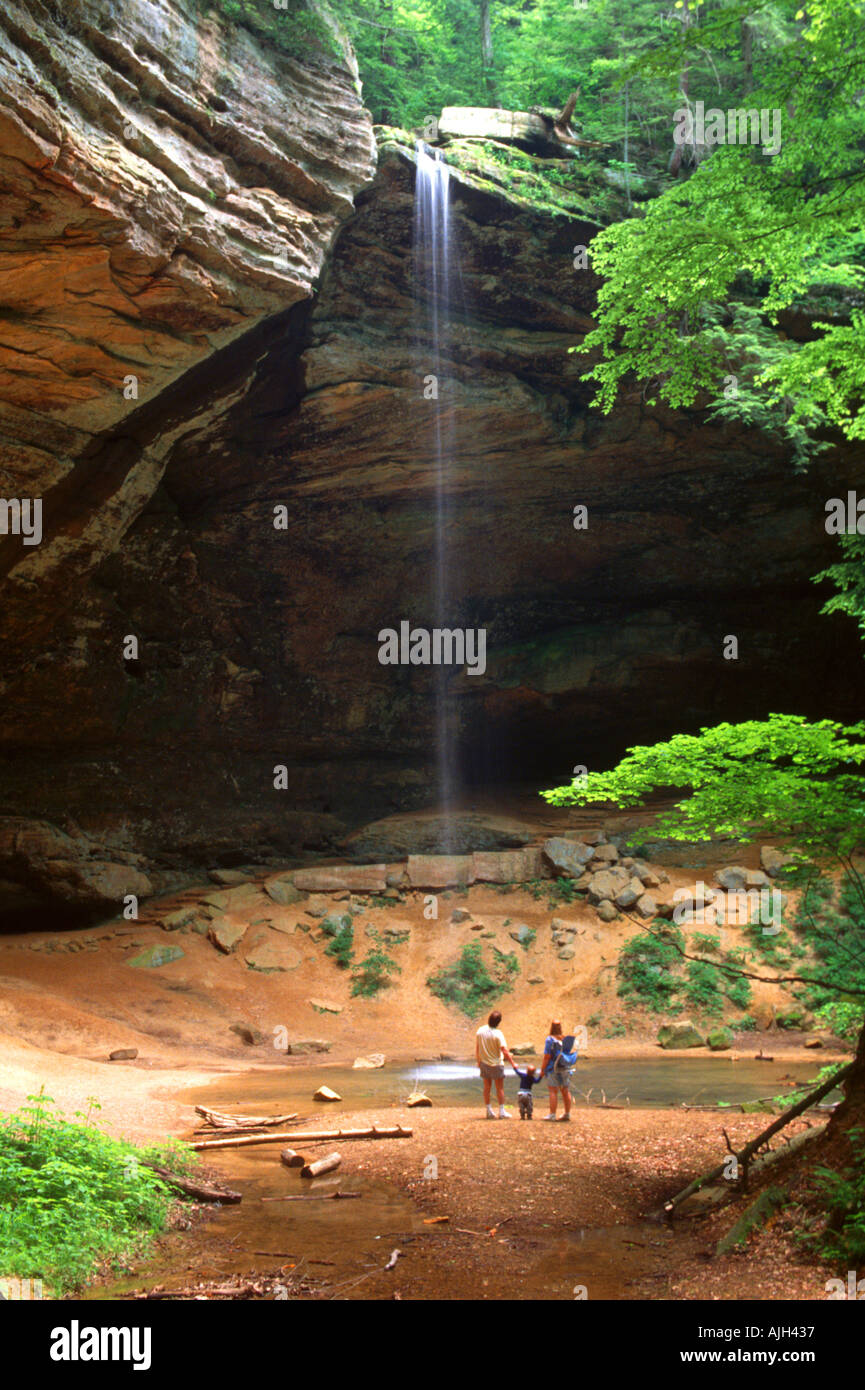 Waterfalls at Ash Cave Hocking Hills State Park Ohio Stock Photo - Alamy