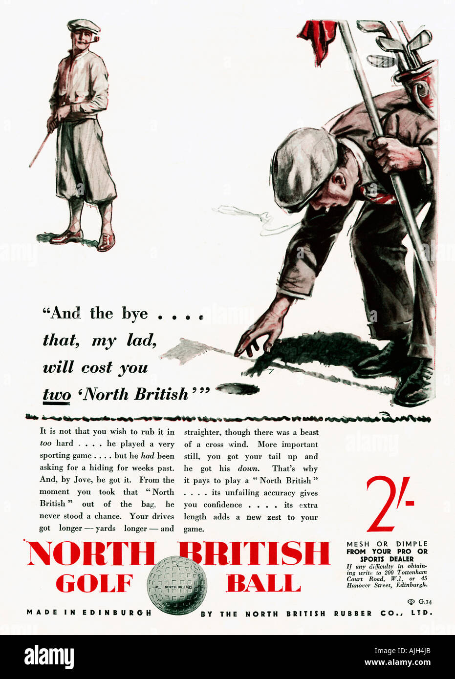 Vintage 1930s golf ball advert hi-res stock photography and images - Alamy