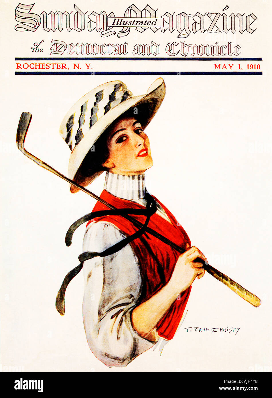 Sunday Magazine Golf 1910 cover of the Rochester New York magazine with ...