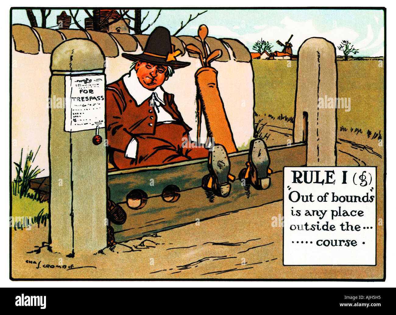 Chas Crombie s Rules of Golf I g of the 1905 Perrier series Out of ...