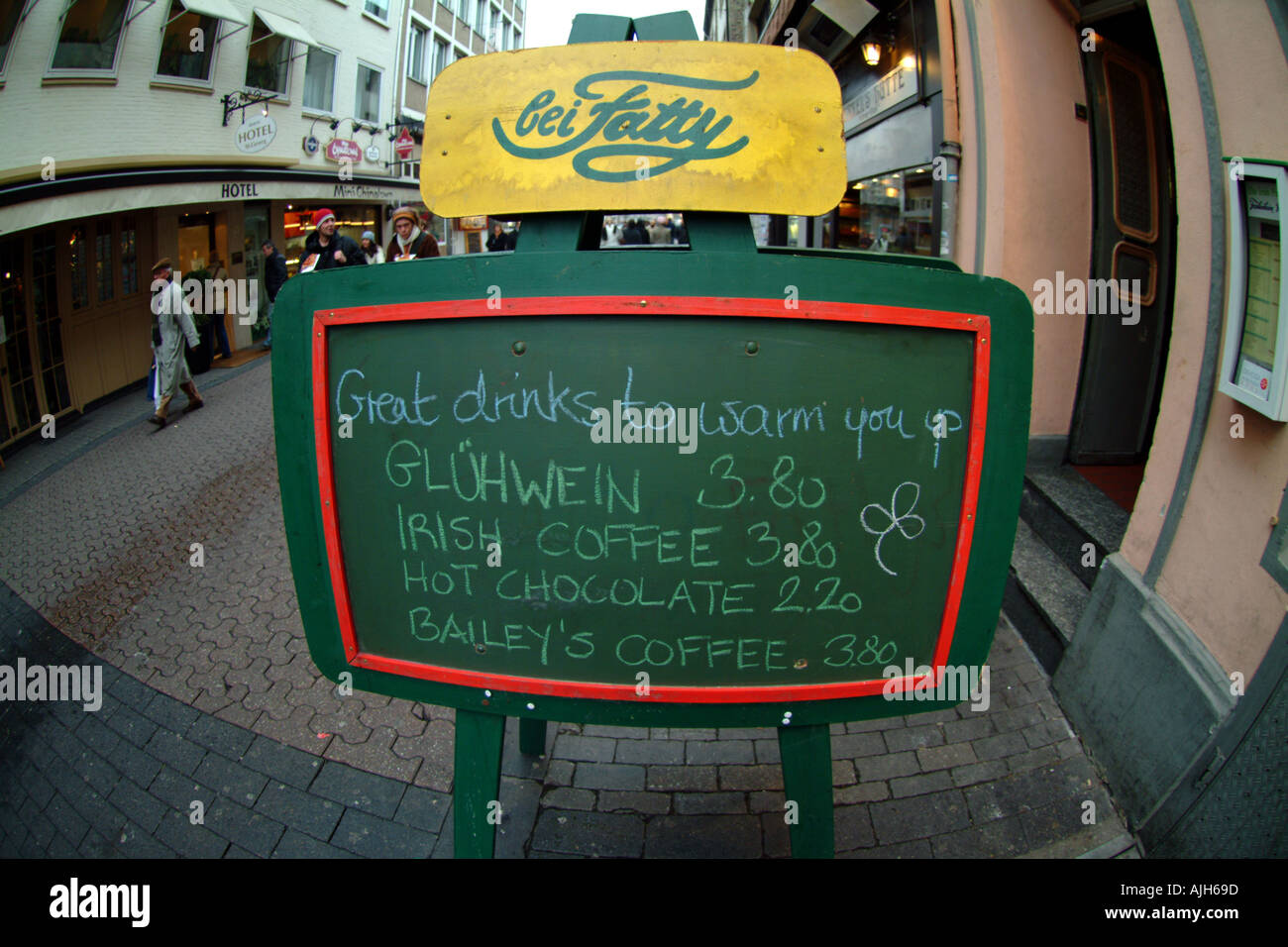 Sign for gluhwein bar hi-res stock photography and images - Alamy