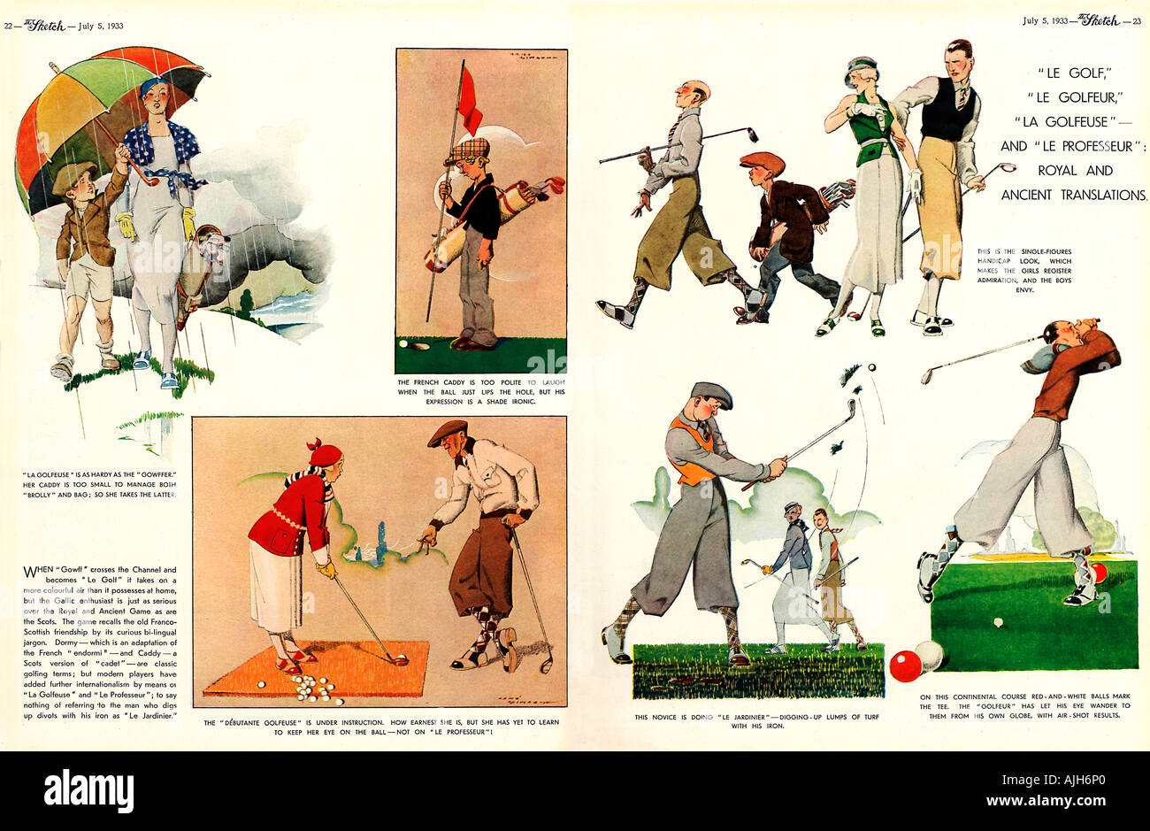 20th century golf cartoon ladies hi-res stock photography and images ...