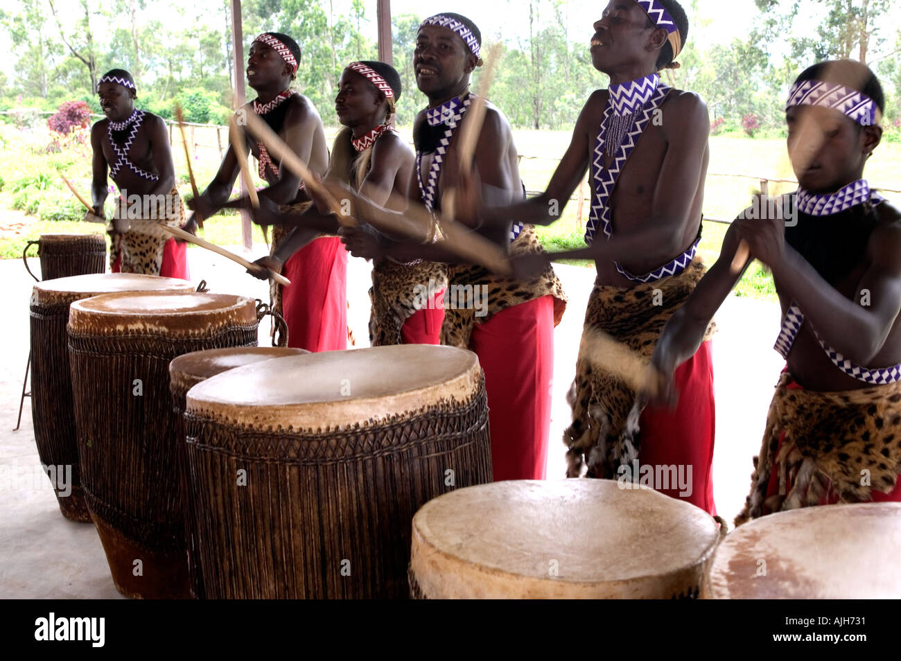 Traditional Intore drummers and dancers in Rwanda Central Africa Stock ...