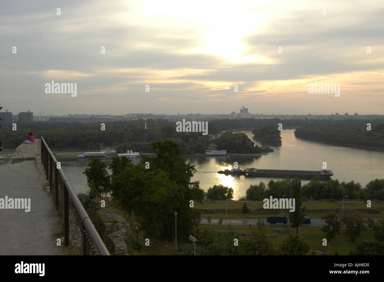 Beograd, river Save meets river Danube Stock Photo - Alamy