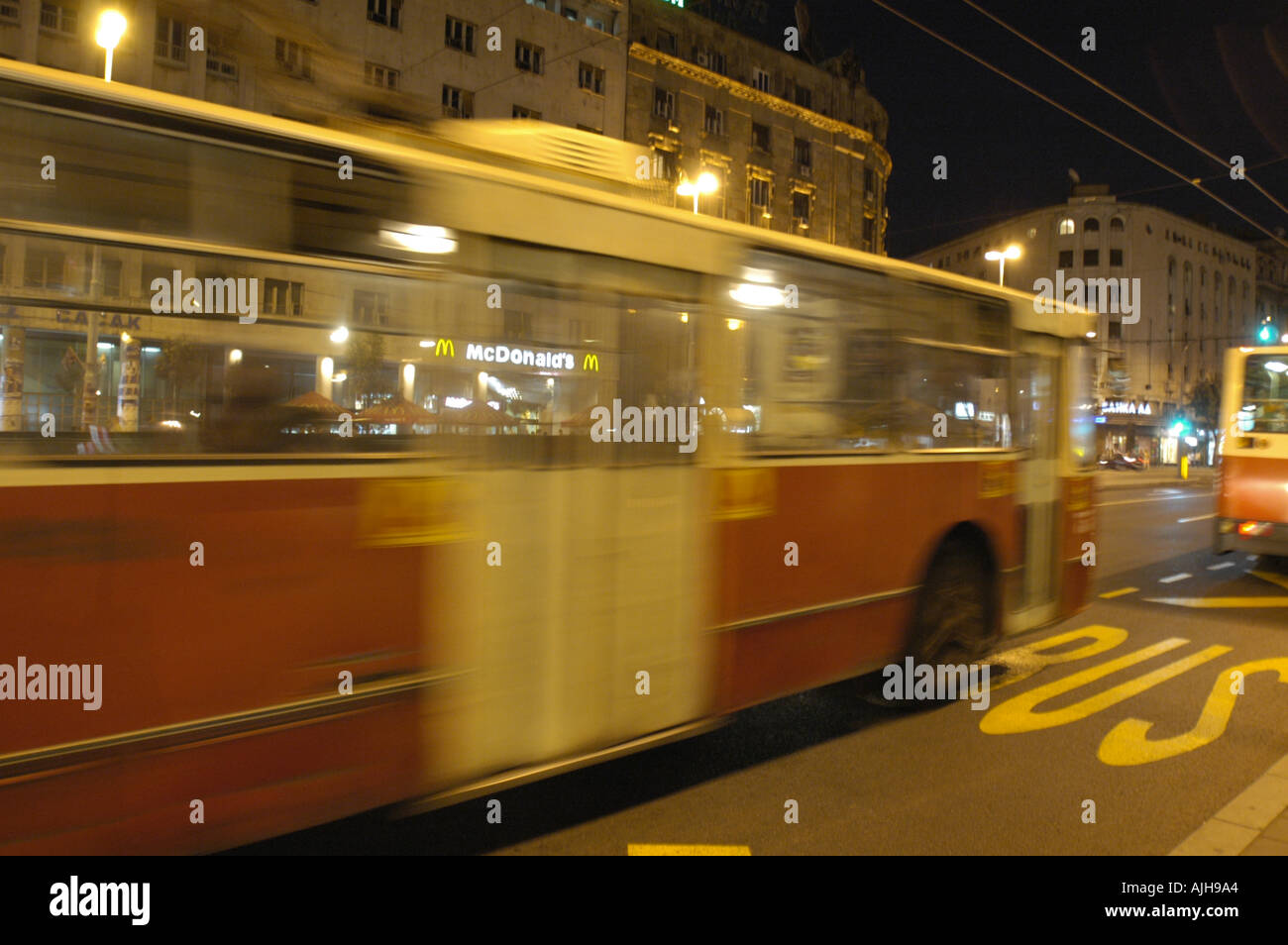 Beograd, bus lane Stock Photo - Alamy