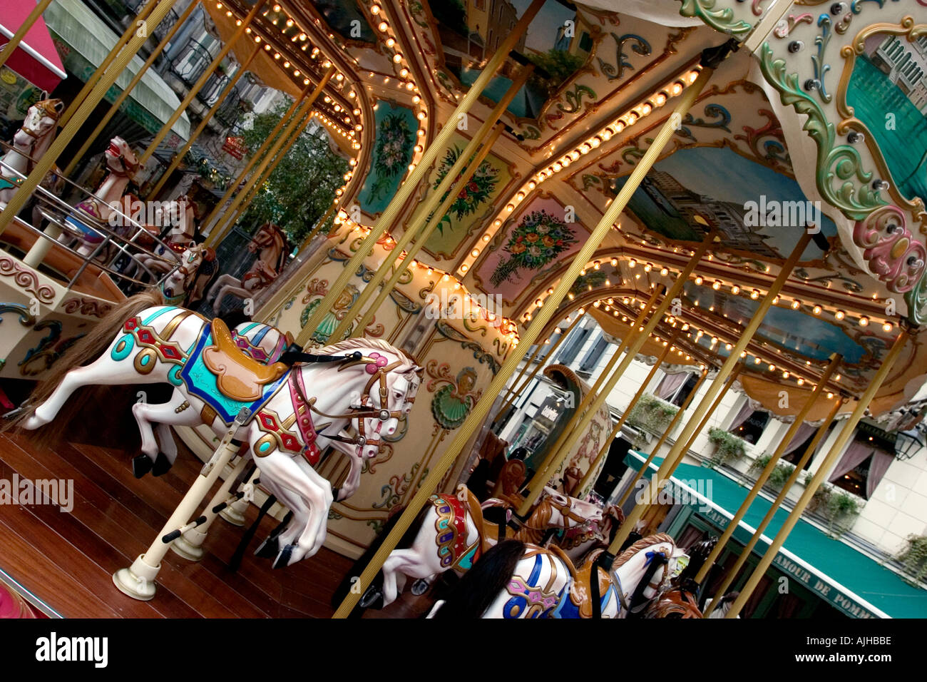 Old carousel in Nantes Stock Photo - Alamy