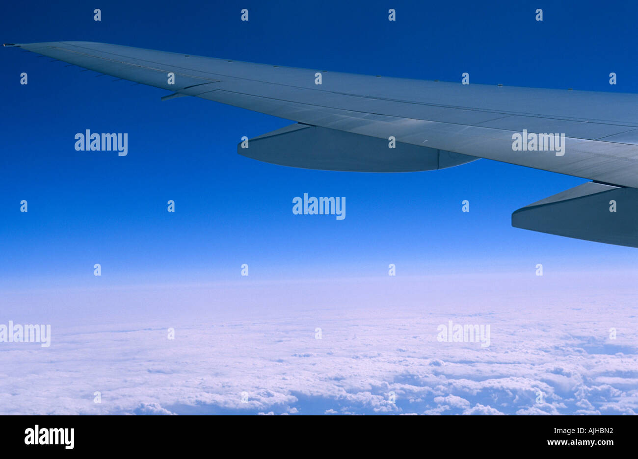 Plane wing detail Stock Photo - Alamy