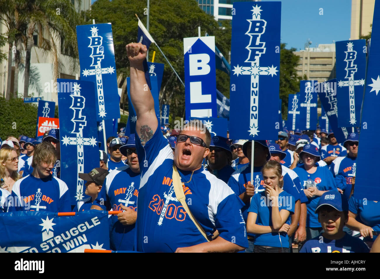 Union March BLF Builders Laborers Federation Stock Photo - Alamy