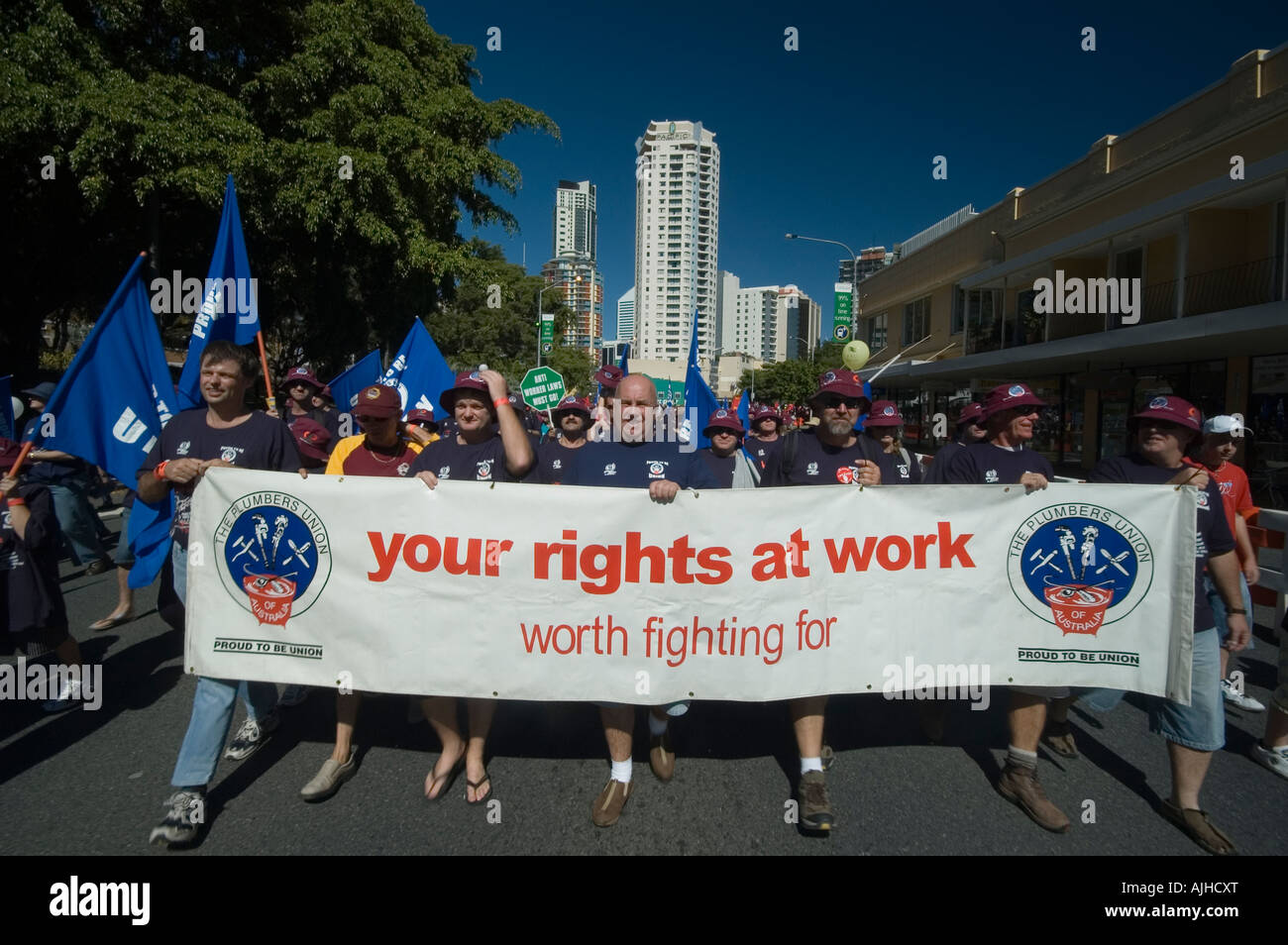 your rights at work union march Stock Photo - Alamy