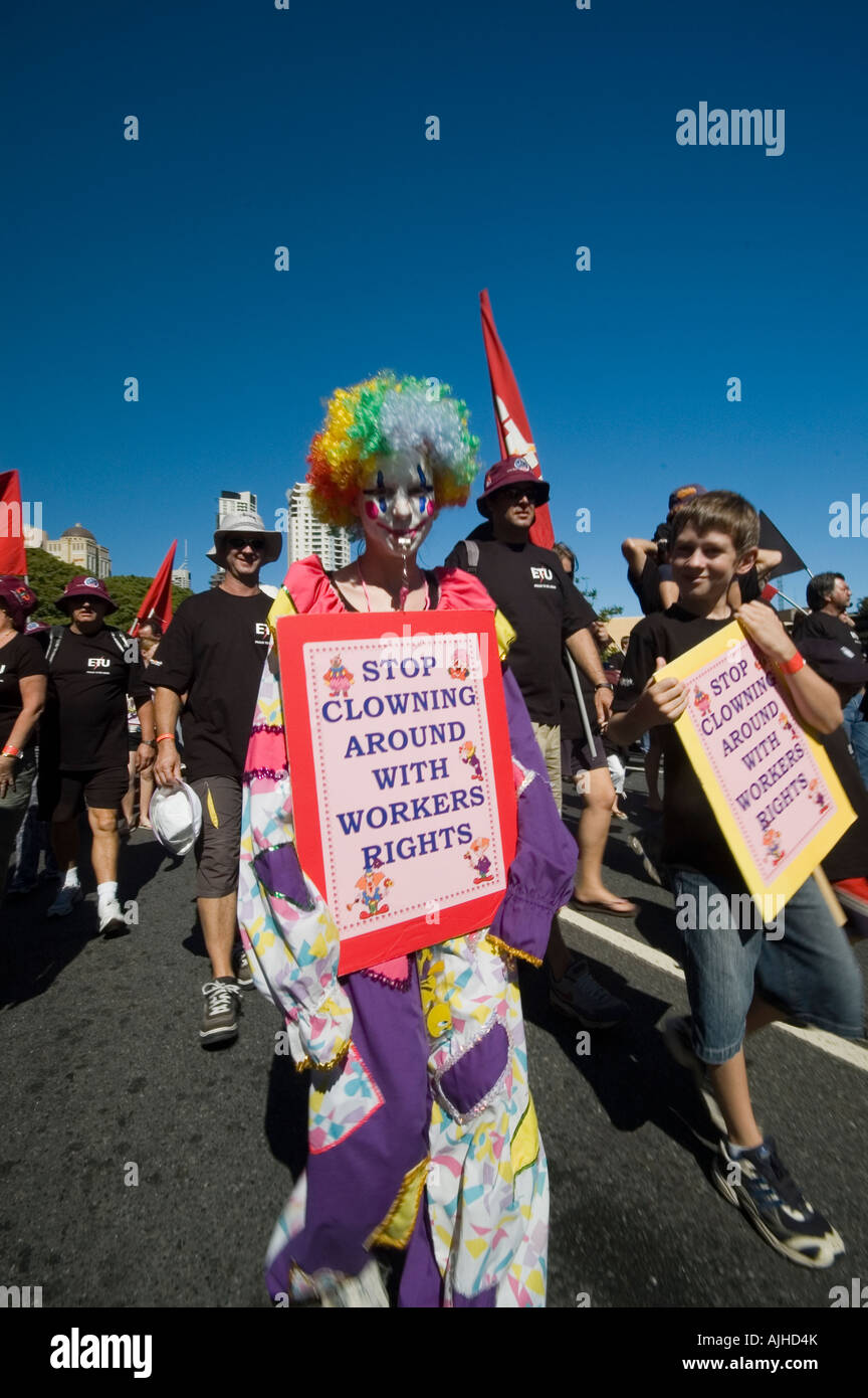 poster "Stop clowning round with workers rights Stock Photo - Alamy
