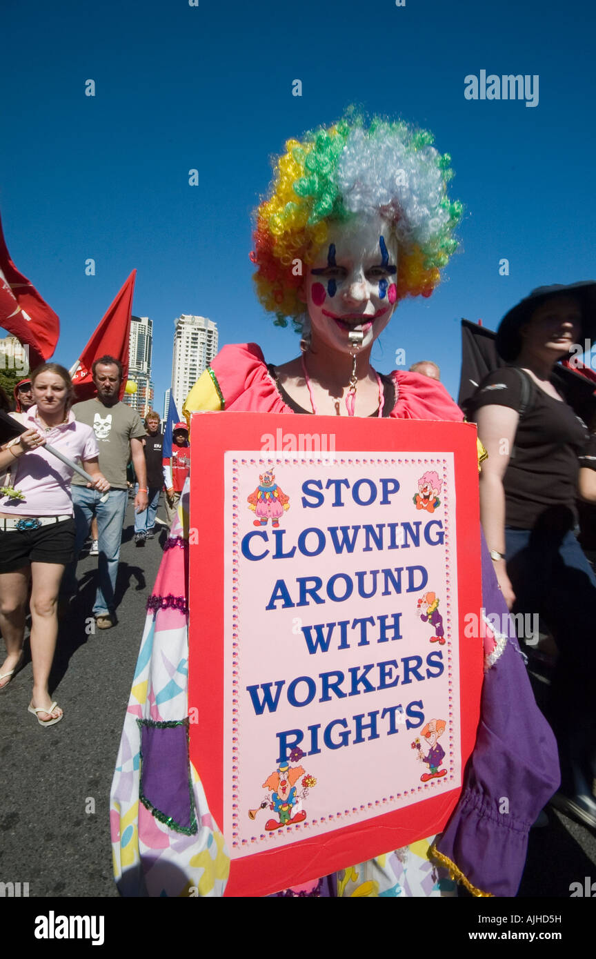 poster "Stop clowning round with workers rights Stock Photo - Alamy