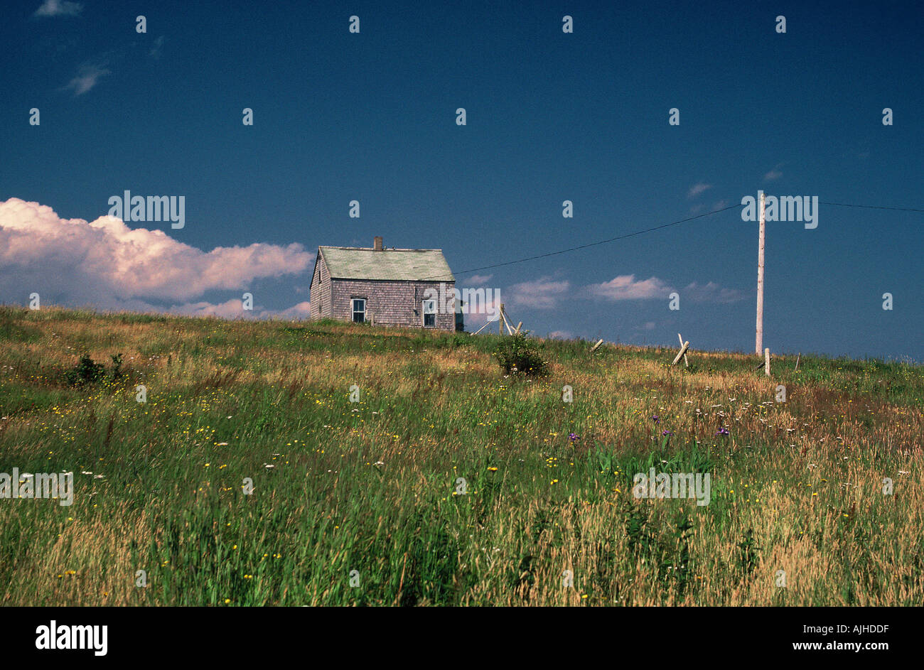 Old farmhouse and field Nova Scotia Canada Stock Photo - Alamy