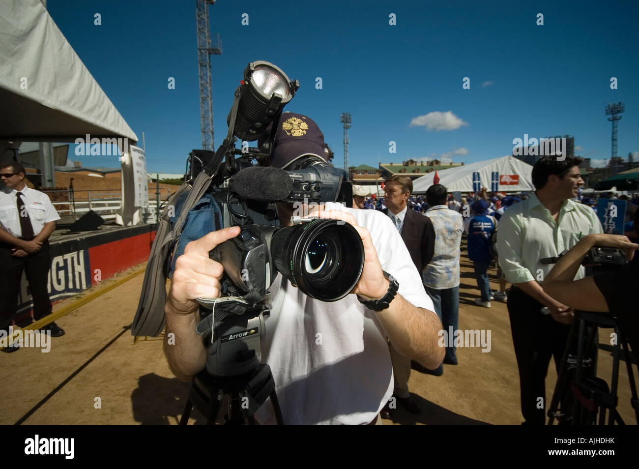 TV news camera Stock Photo - Alamy