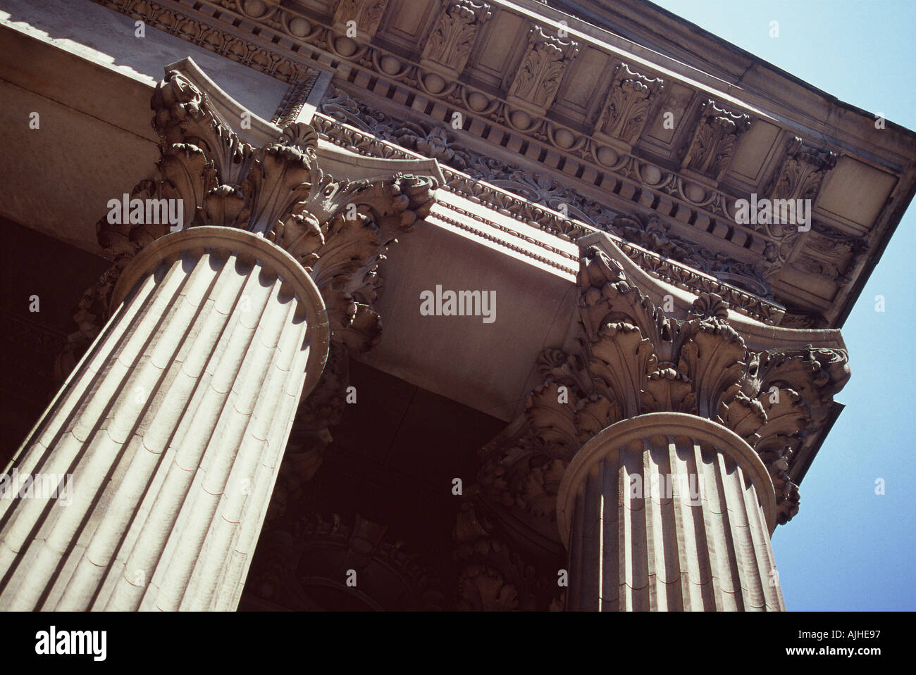 Pillars of an old building in Toronto Stock Photo - Alamy