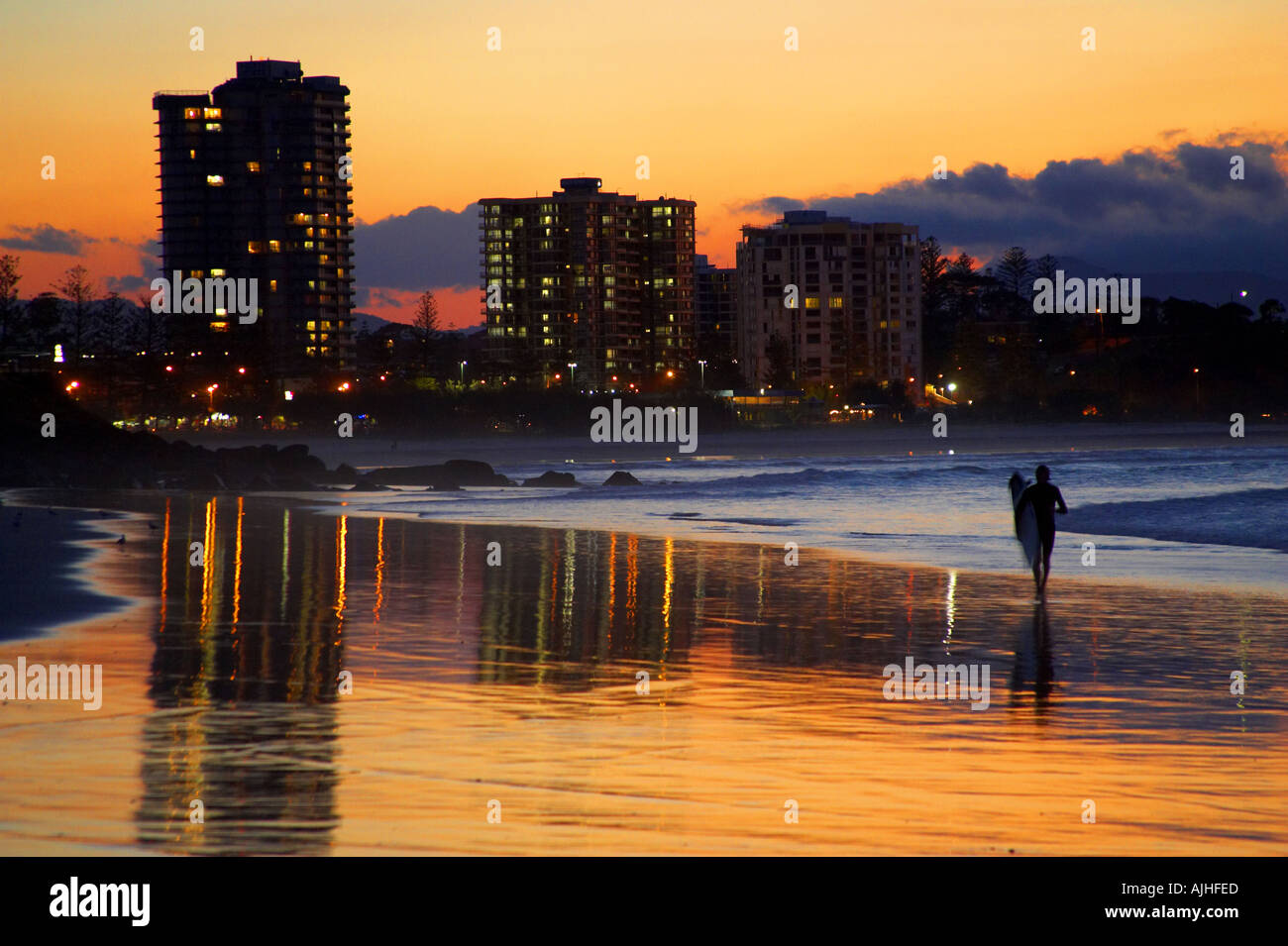 Snapper rocks gold coast sunset hi-res stock photography and images - Alamy