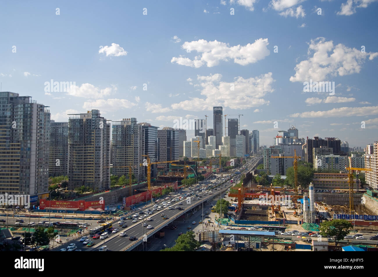 Bustling city Dongsanhuan Ring Road CBD Beijing China Stock Photo - Alamy