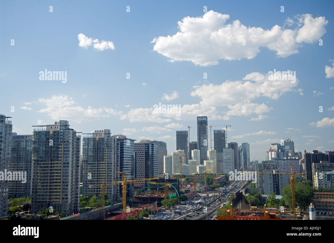 Bustling city Dongsanhuan Ring Road CBD Beijing China Stock Photo - Alamy