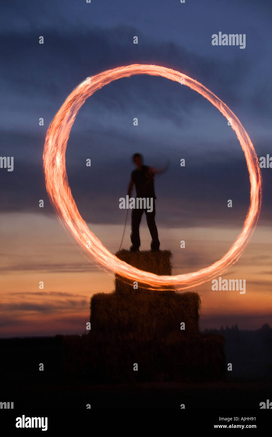 Fire ring flame circle hi-res stock photography and images - Alamy