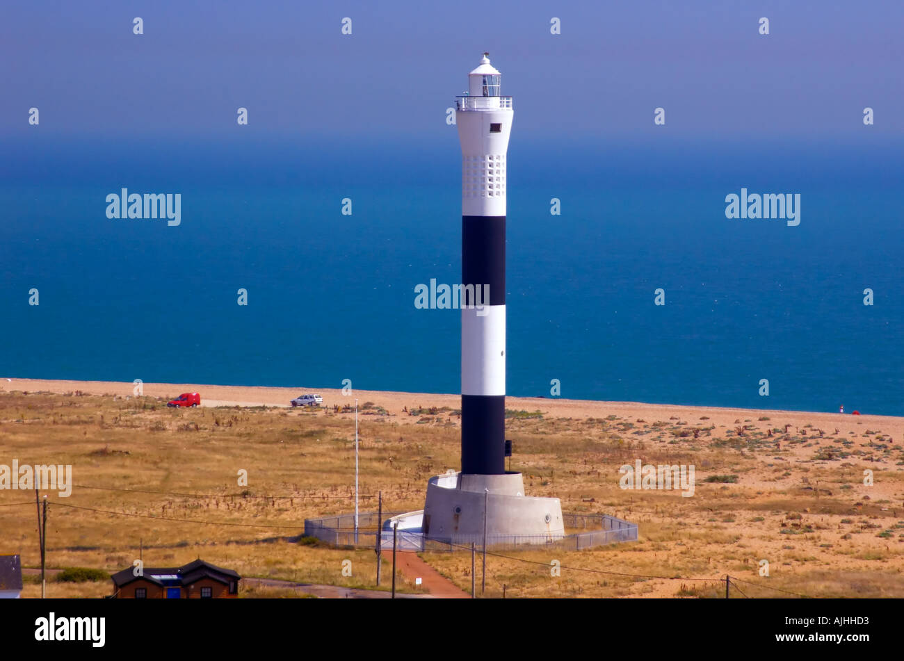 New lighthouse Dungeness Kent Stock Photo - Alamy