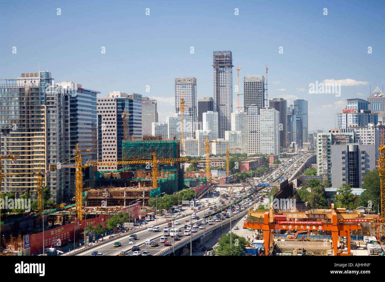 Bustling city Dongsanhuan Ring Road CBD Beijing China Stock Photo - Alamy