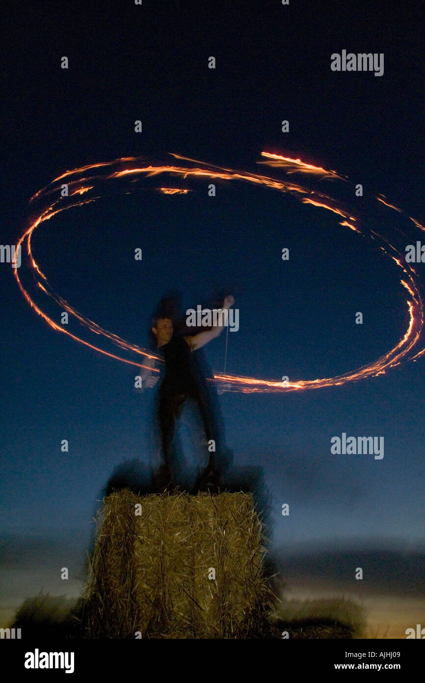 3535 Fire circle Model released Stock Photo - Alamy