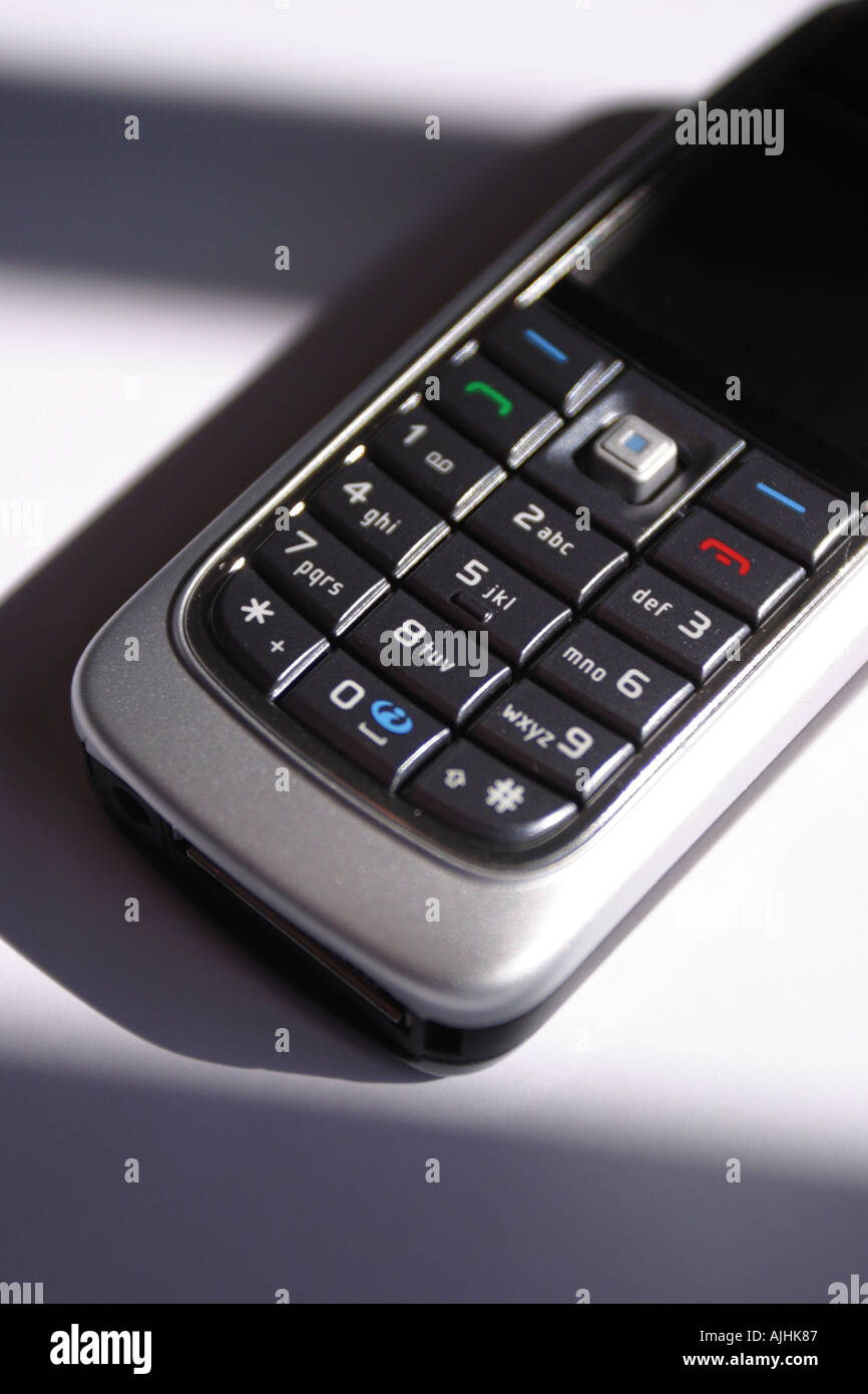 Mobil phone keypad on white background Stock Photo - Alamy