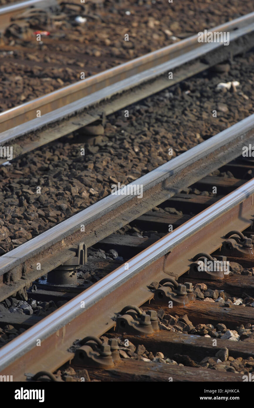Rail railway track network Stock Photo - Alamy