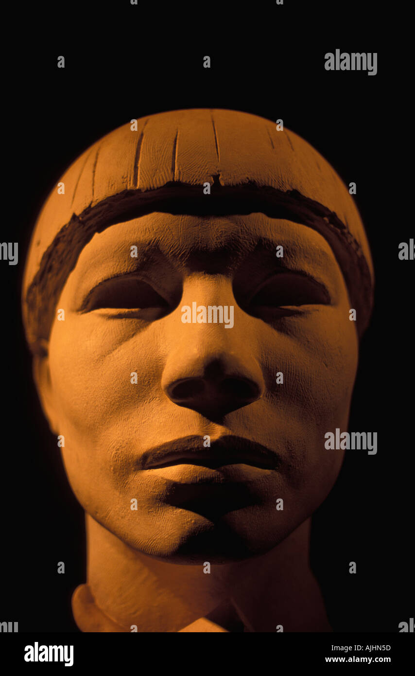 Sculpture Taino man closeup Altos de Chavon Regional Museum of ...