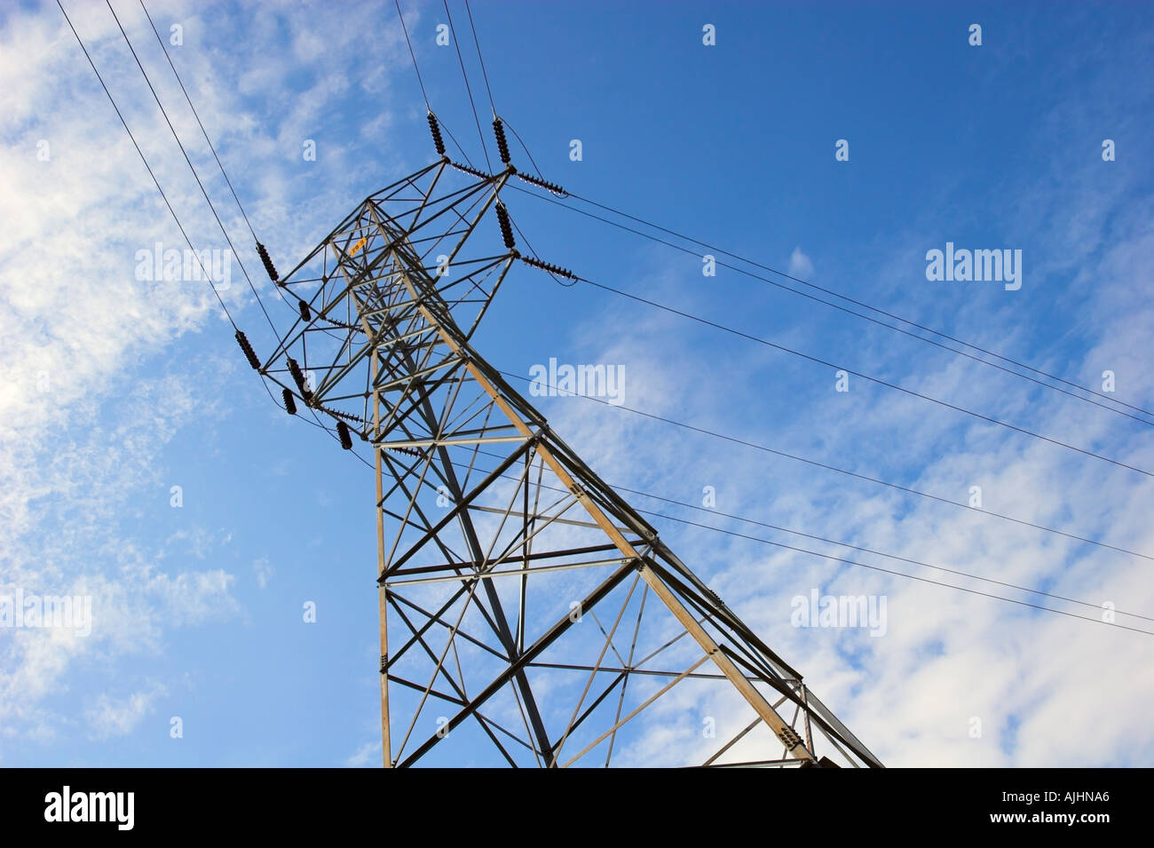 High voltage electrical transmission tower Nanaimo Vancouver Island ...