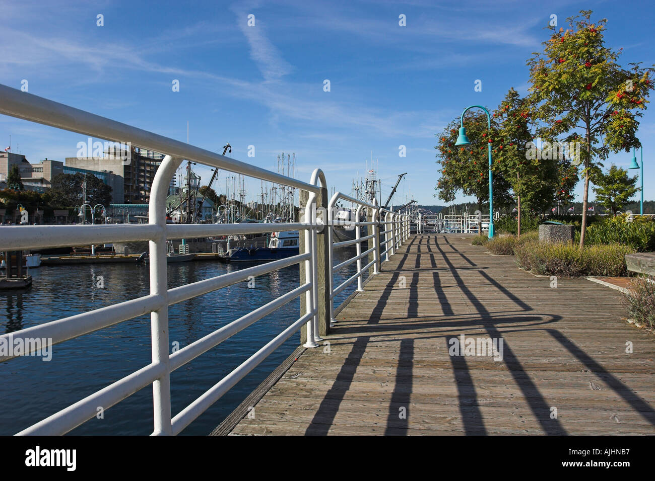 Harbourside walkway boardwalk around Cameron Island Nanaimo Vancouver ...