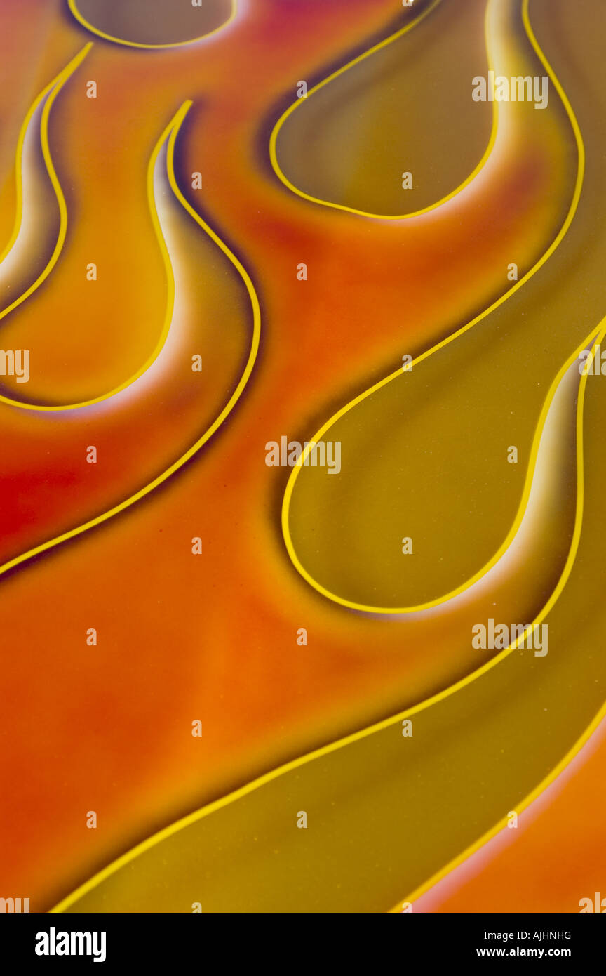 custom paint on hot rod Stock Photo - Alamy