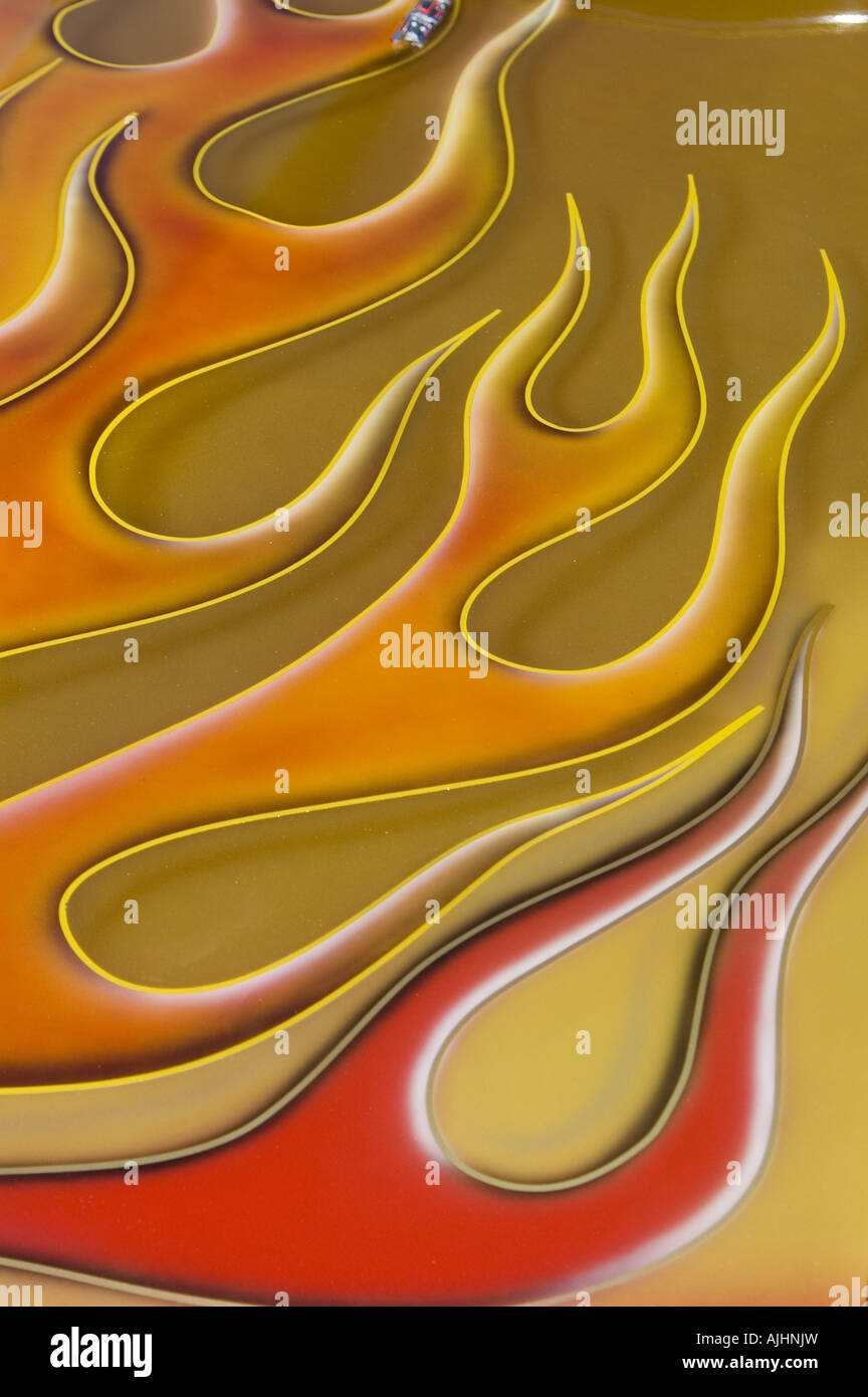 custom paint on hot rod Stock Photo - Alamy
