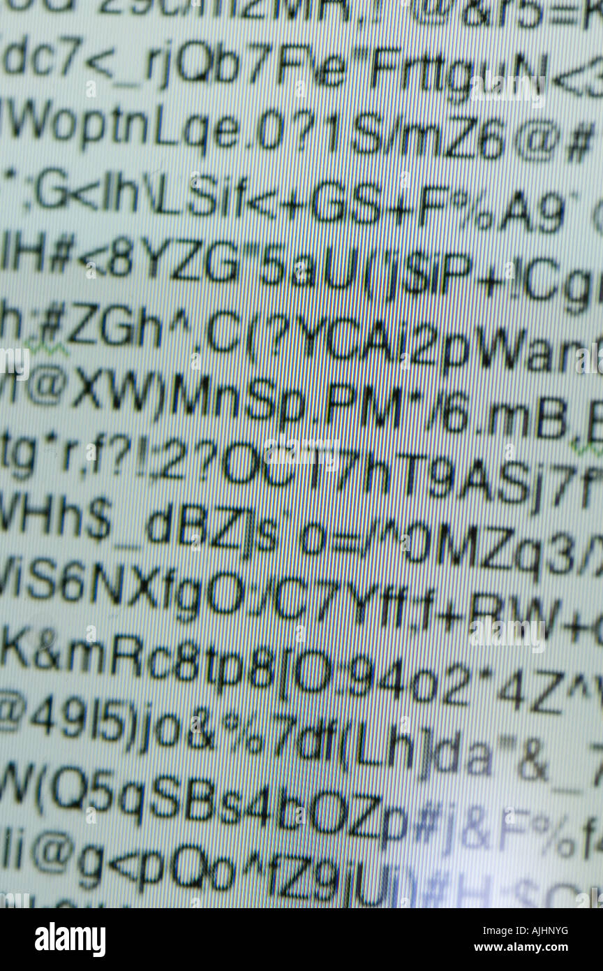 computer jargon text language on written page Stock Photo - Alamy