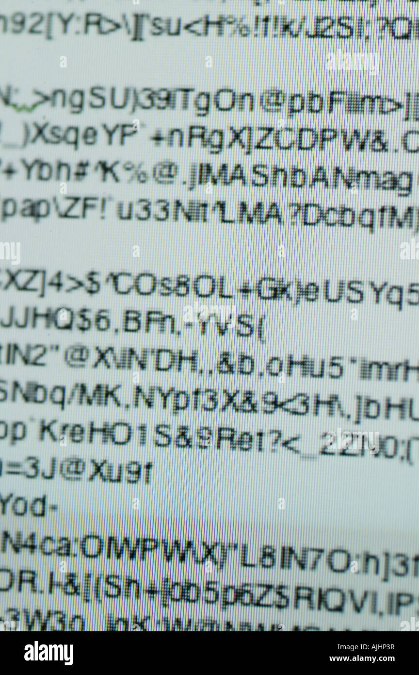 computer jargon text language on written page Stock Photo - Alamy