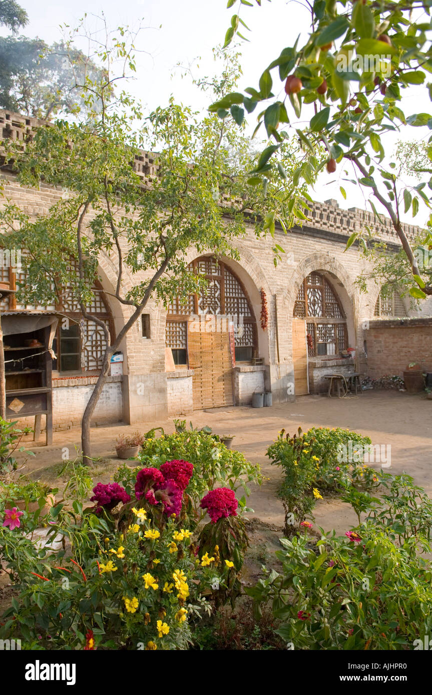 Chinese cave dwelling ancient town of Qikou Shanxi province on the ...