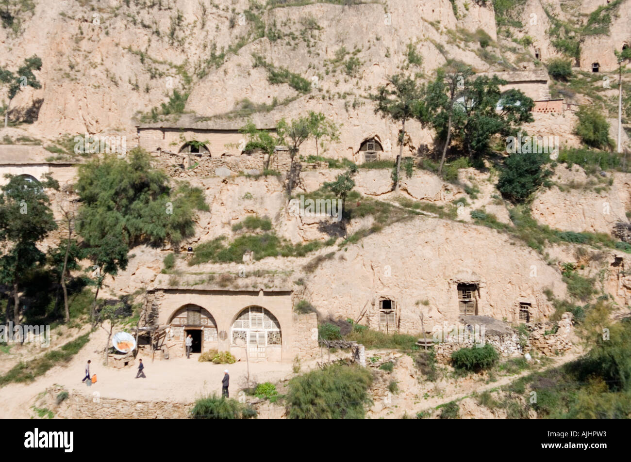Chinese cave dwelling Lin county Shanxi province China Stock Photo - Alamy