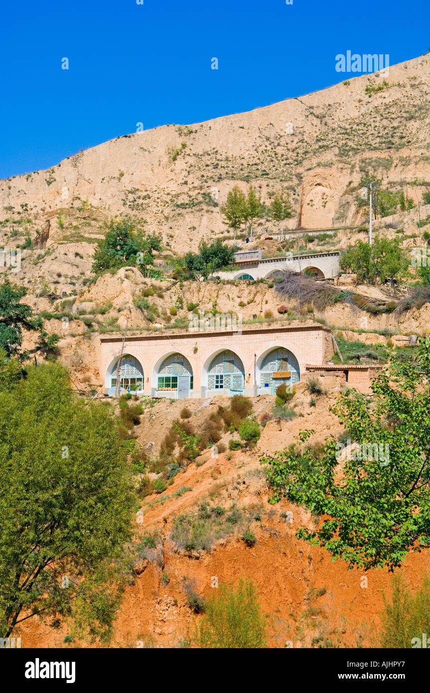 Chinese cave dwelling Lin county Shanxi province China Stock Photo - Alamy