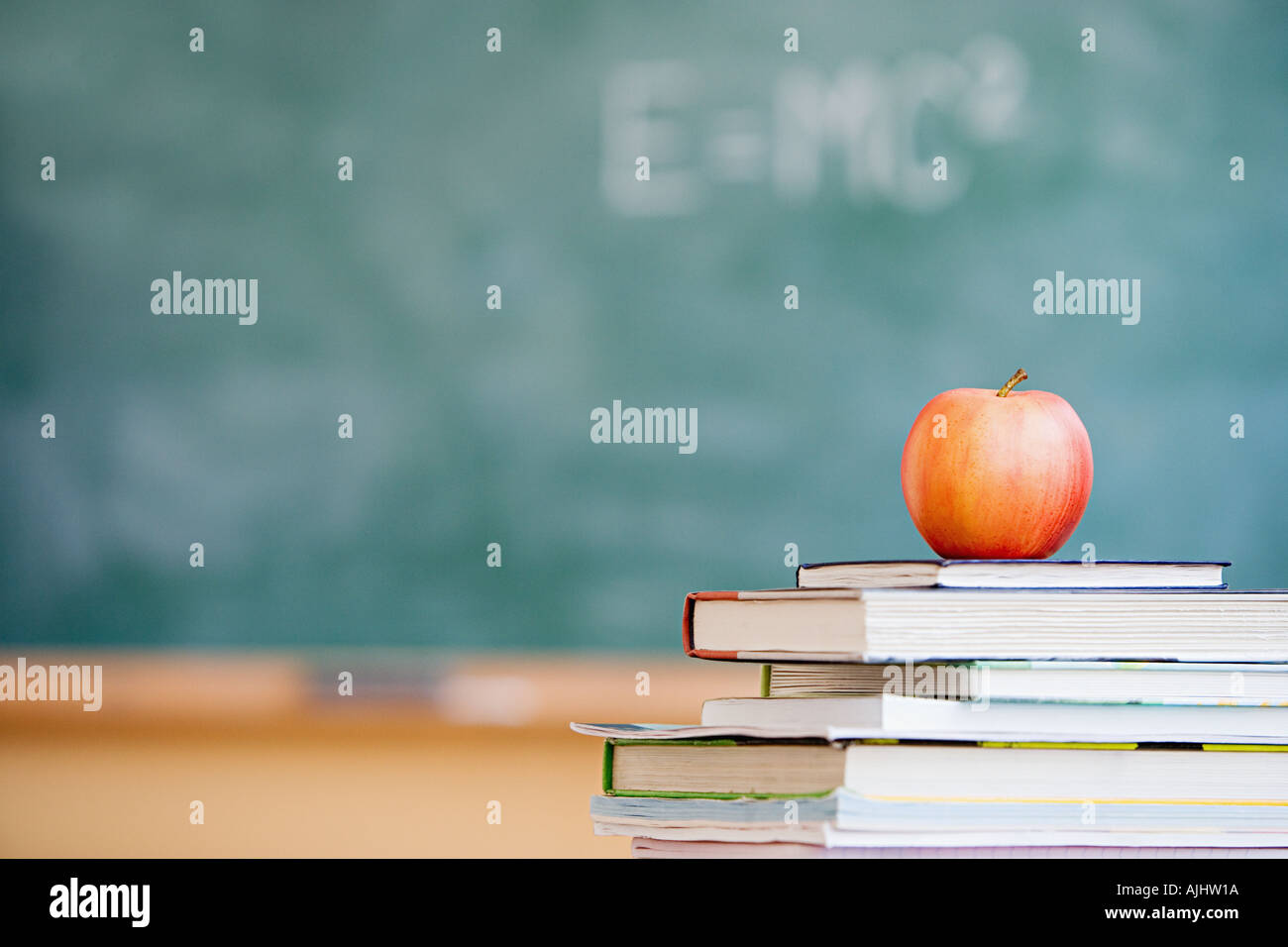 Apple in a classroom Stock Photo - Alamy