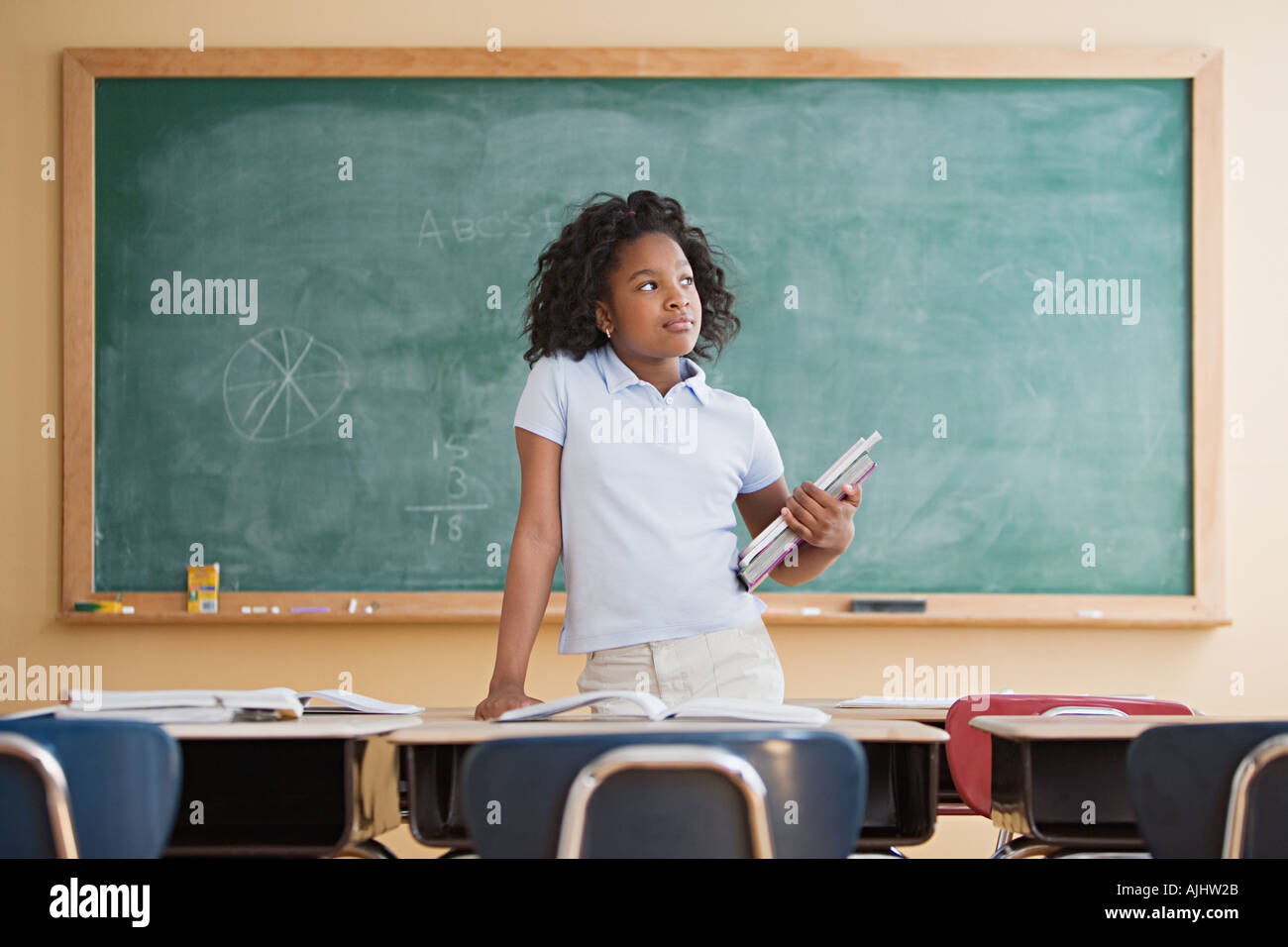 School girl daydreaming in class hi-res stock photography and images ...