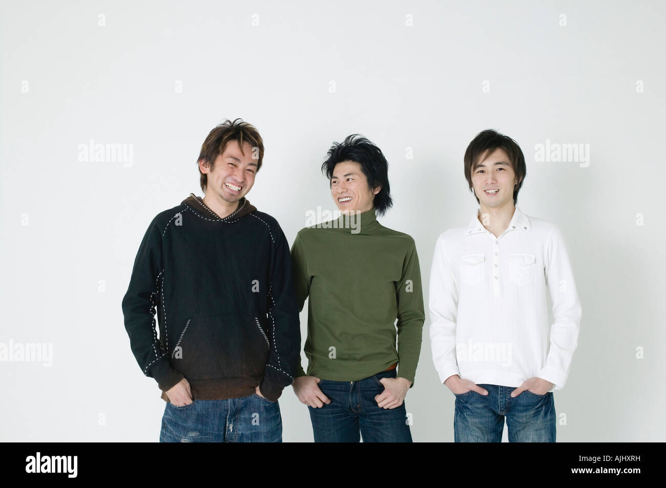 Portrait of three young men Stock Photo - Alamy