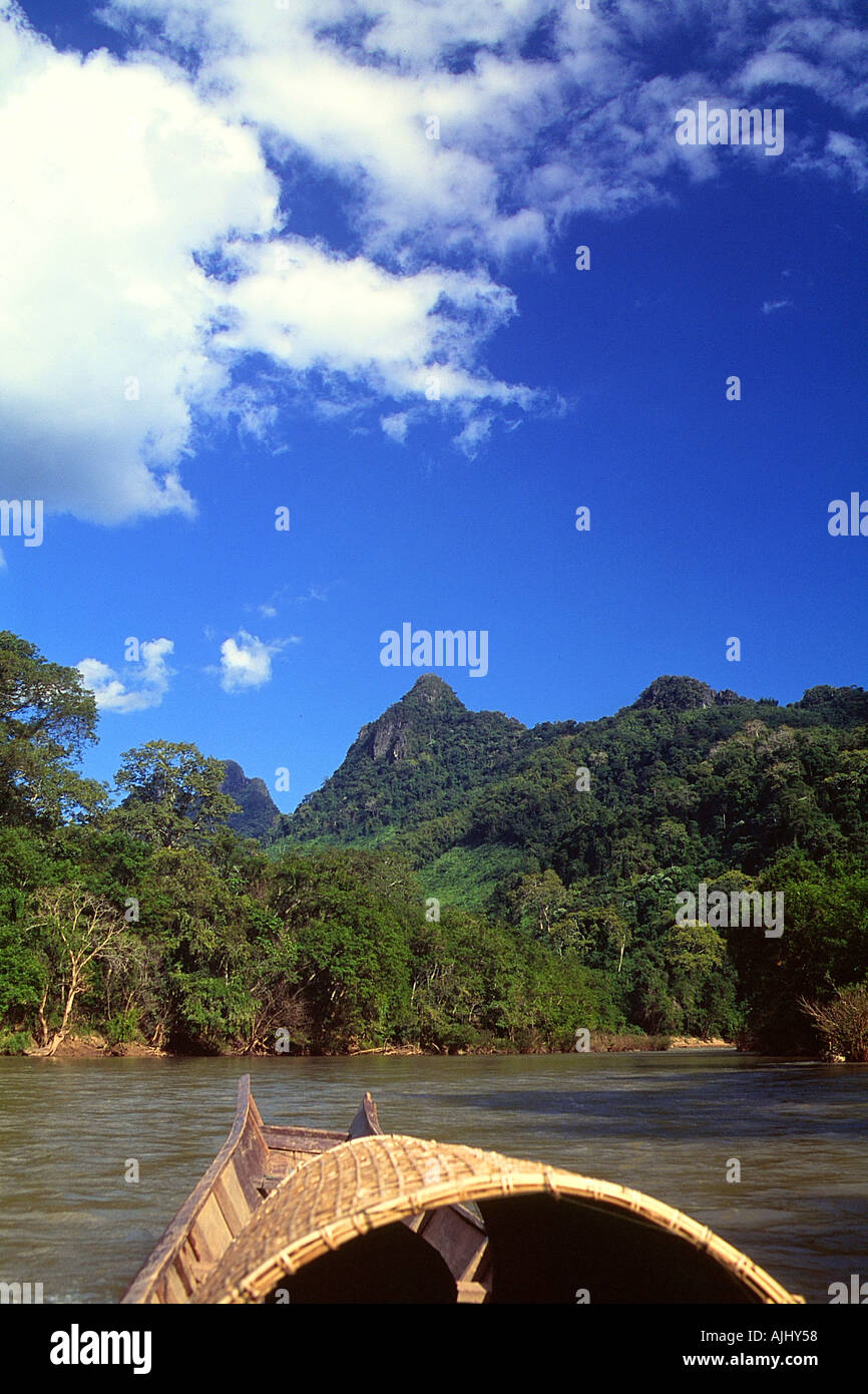 Boat on the river Tha Stock Photo - Alamy