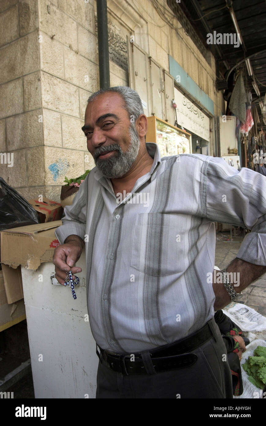 Israel old city of Jerusalem The street market in the narrow alleys ...