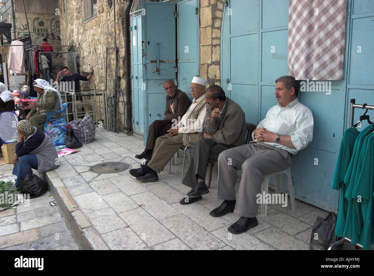 Israel old city of Jerusalem The street market in the narrow alleys ...