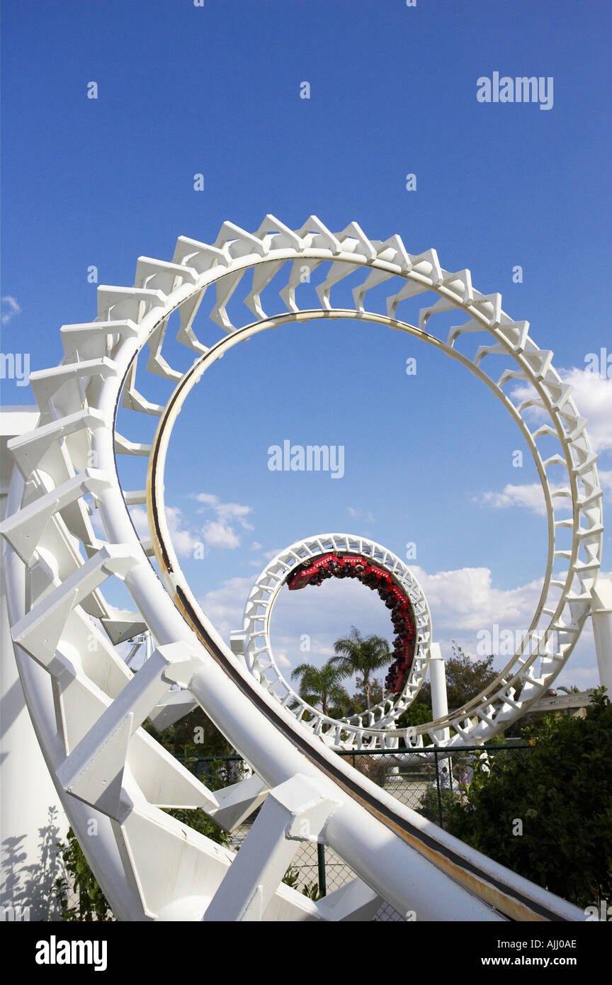 Corkscrew roller coaster hi-res stock photography and images - Alamy