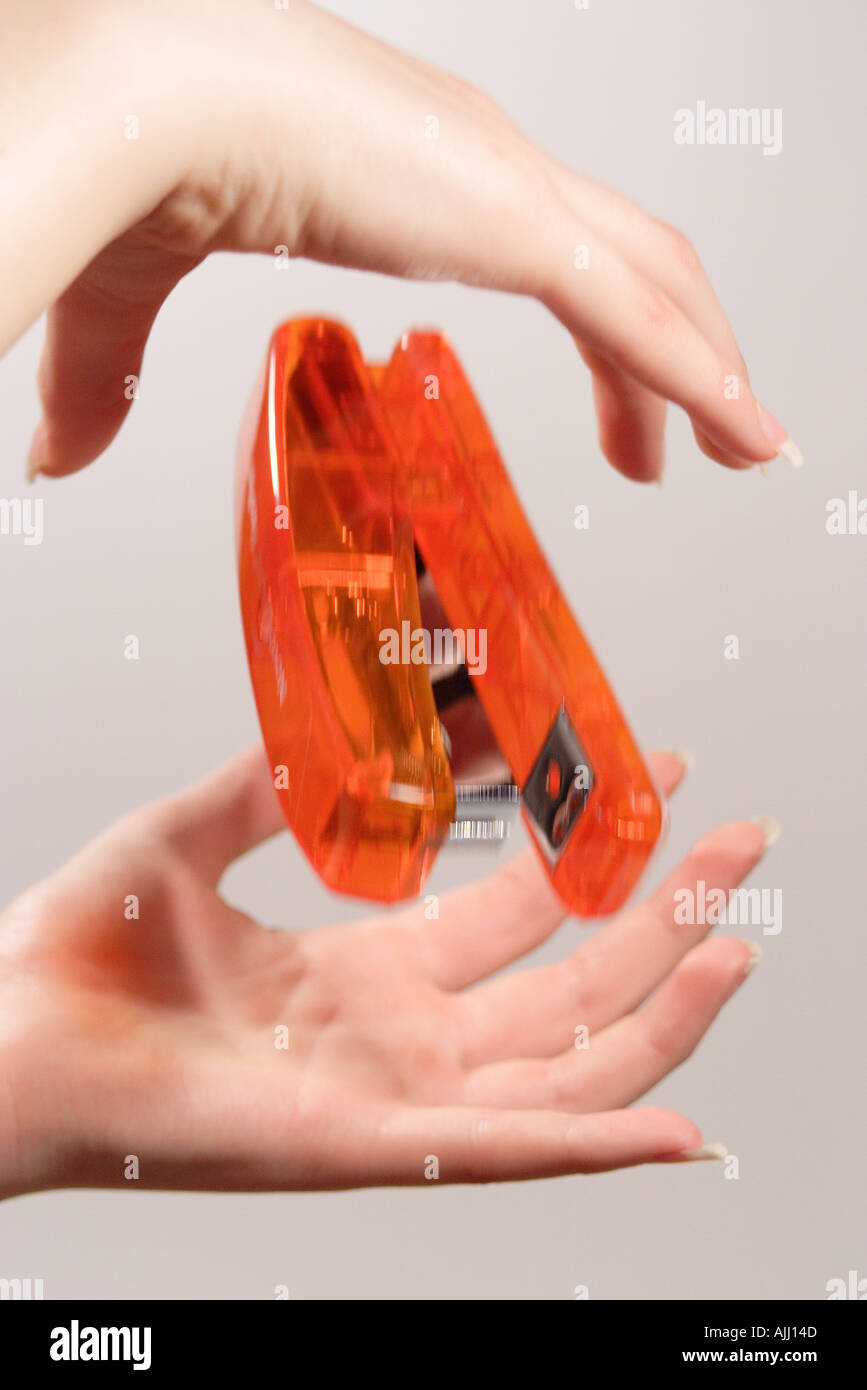 Drop and Catch Stapler Stock Photo - Alamy