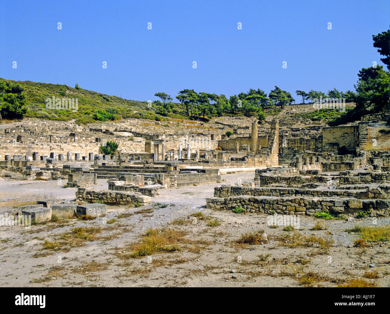 Kamiros ruins Rhodes island Greece Stock Photo - Alamy